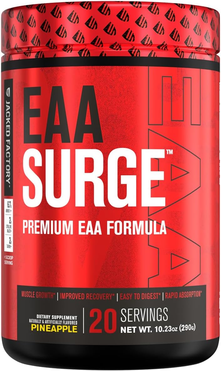 JACKED FACTORY EAA Surge Essential Amino Acids Powder - EAAS & BCAA In ...