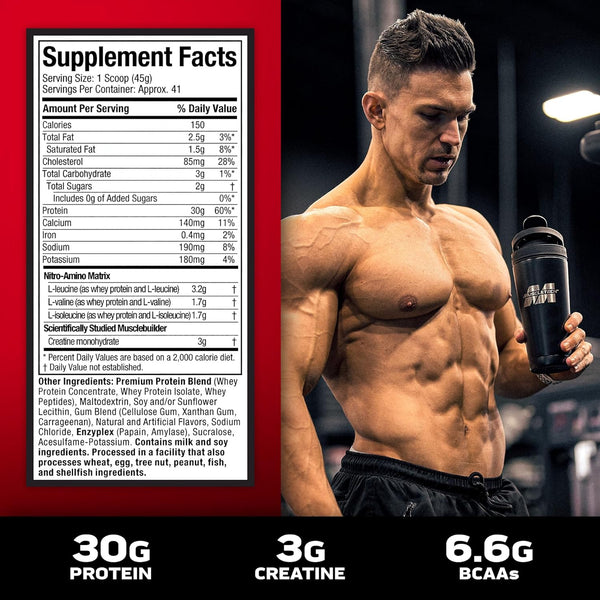 MuscleTech Performance Series Nitro Tech|30g Protein & 2g Sugar |With ...