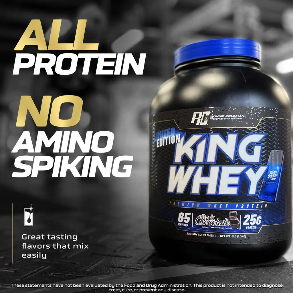 Ronnie Coleman King Whey Premium Protein 5lbs - BLACK Edition - Milk ...