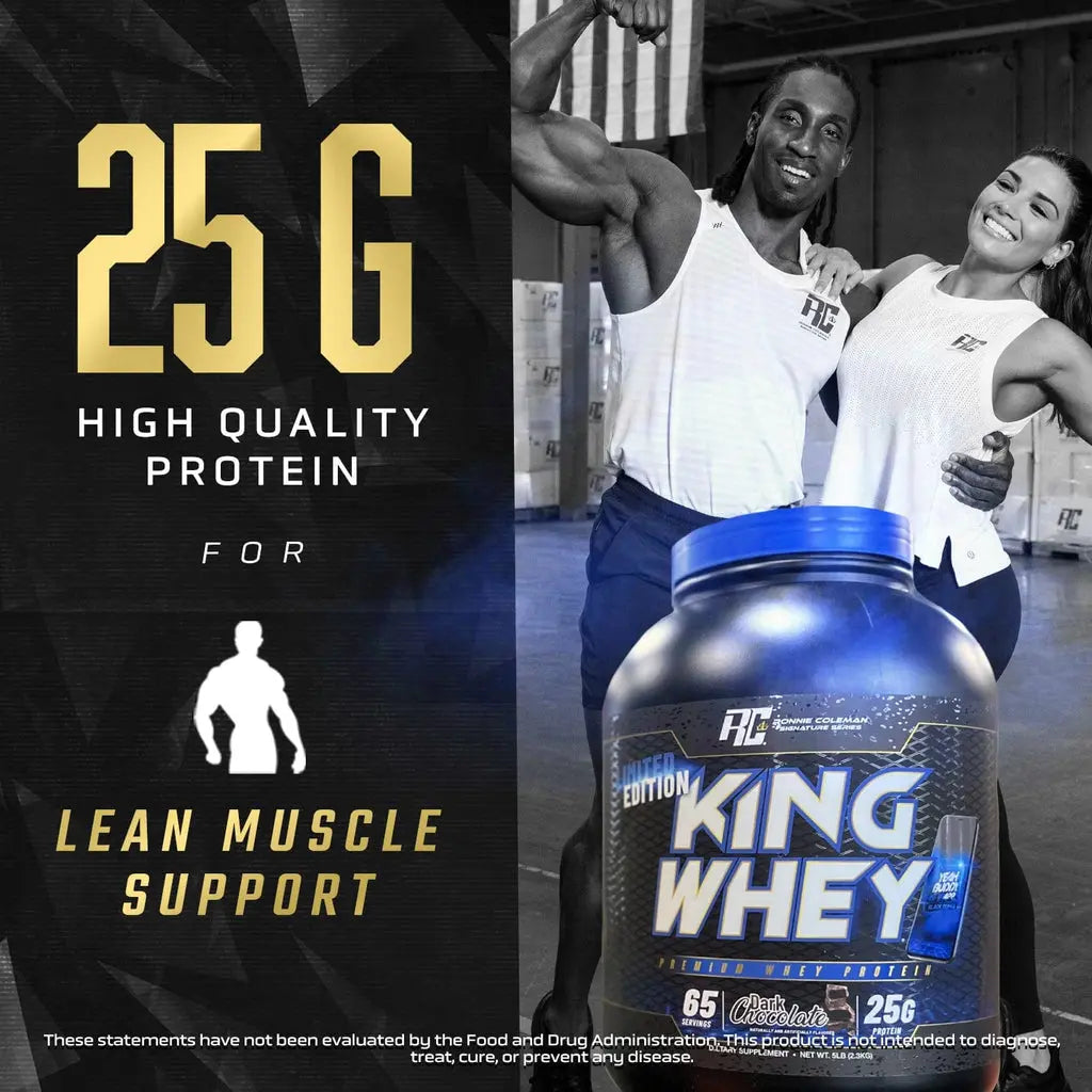 Ronnie Coleman King Whey Premium Protein 5lbs - BLACK Edition - Milk ...