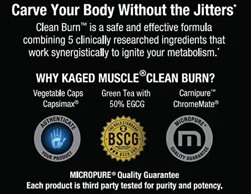 Kaged Muscle Clean Burn 180 Cap - India's Leading Genuine Supplement ...