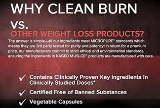 Kaged Muscle Clean Burn 180 Cap - India's Leading Genuine Supplement ...