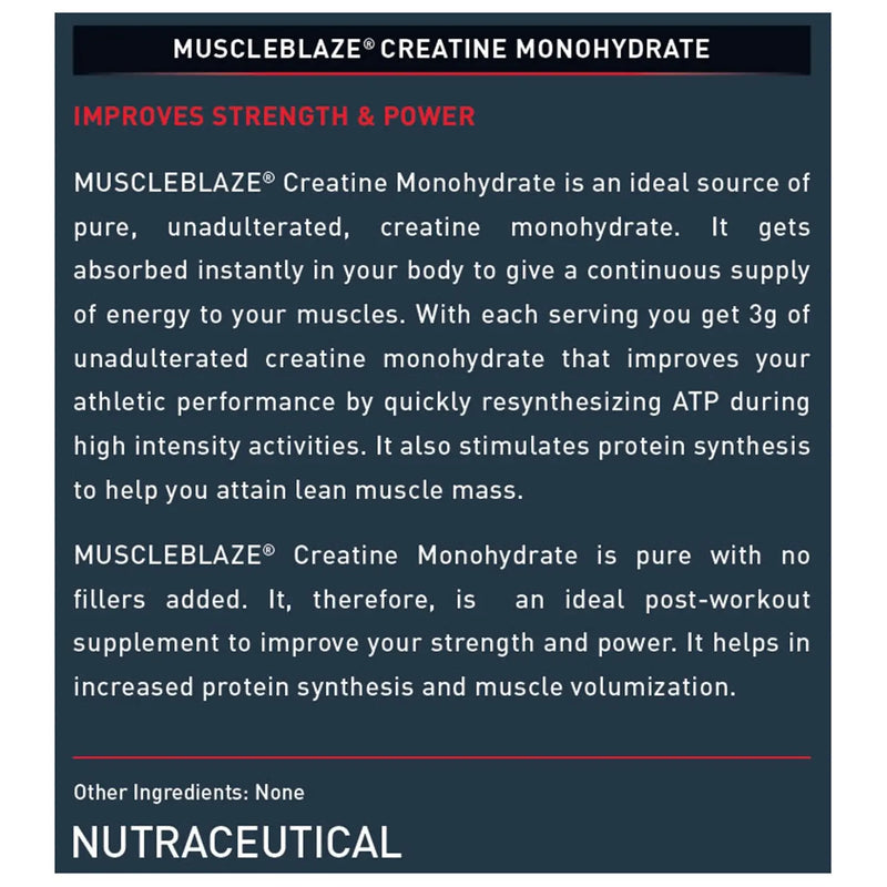 MB CREATINE 250GM | India's Leading Genuine Supplement Retailer