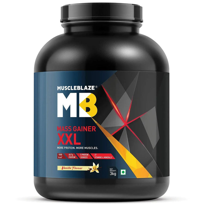 MB MASS GAINER XXL 3KG VANILLA - India's Leading Genuine Supplement ...