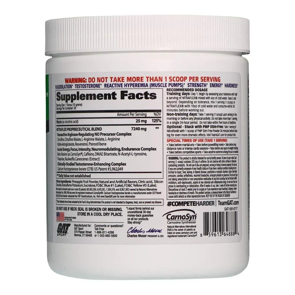 GAT Sport Nitra Flex Green Apple (30Serving) | India's Leading Genuine Supplement Retailer