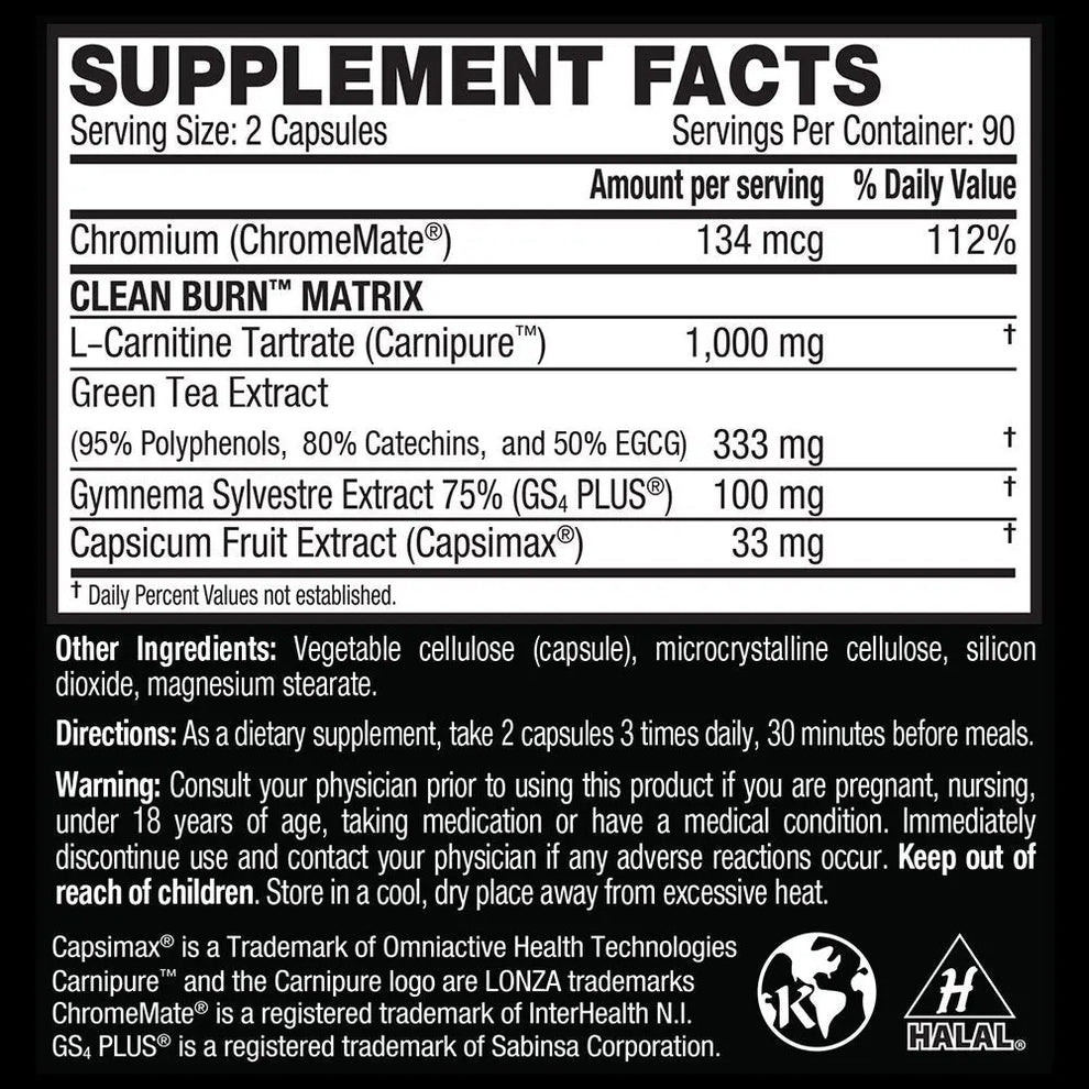 Kaged Muscle Clean Burn 180 Cap - India's Leading Genuine Supplement ...