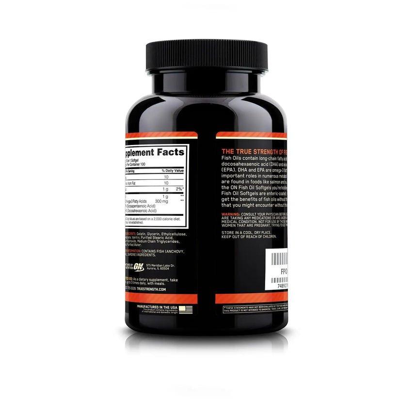 Optimum Nutrition ON Fish Oil 1000 Mg - 100 Softgels - India's Leading ...