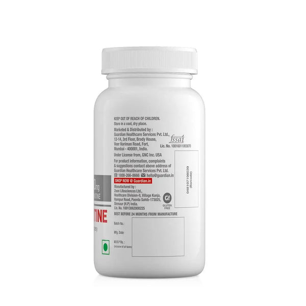 Gnc L-Carnitine Tab 500 Mg 1*60 | India's Leading Genuine Supplement ...