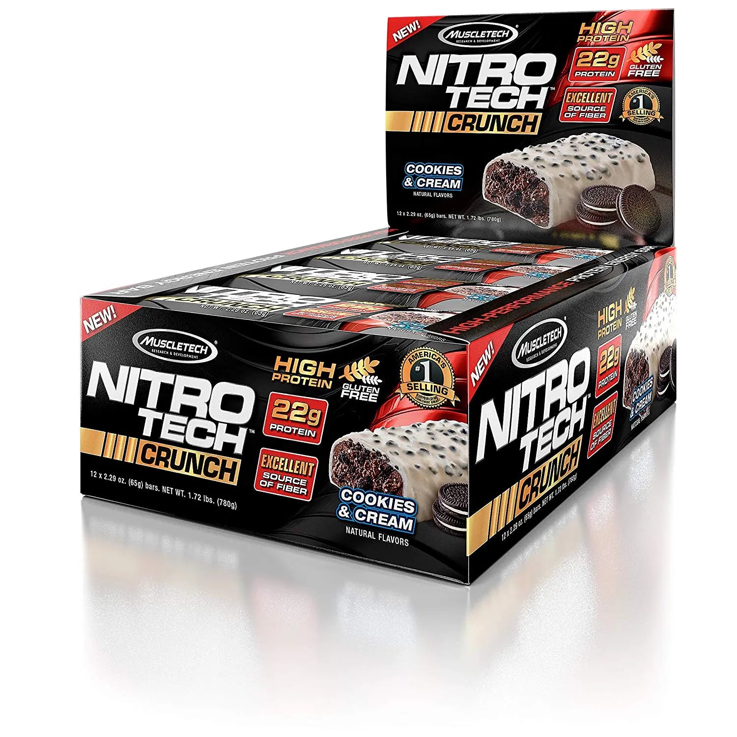 MUSCLETECH NITROTECH CRUNCH BAR 22G COOKIES & CREAM | India's Leading ...