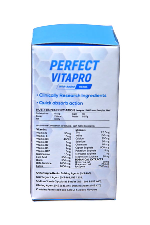 MUSCLE & STRENGTH INDIA PERFECT VITAPRO 60 TABLETS | India's Leading ...
