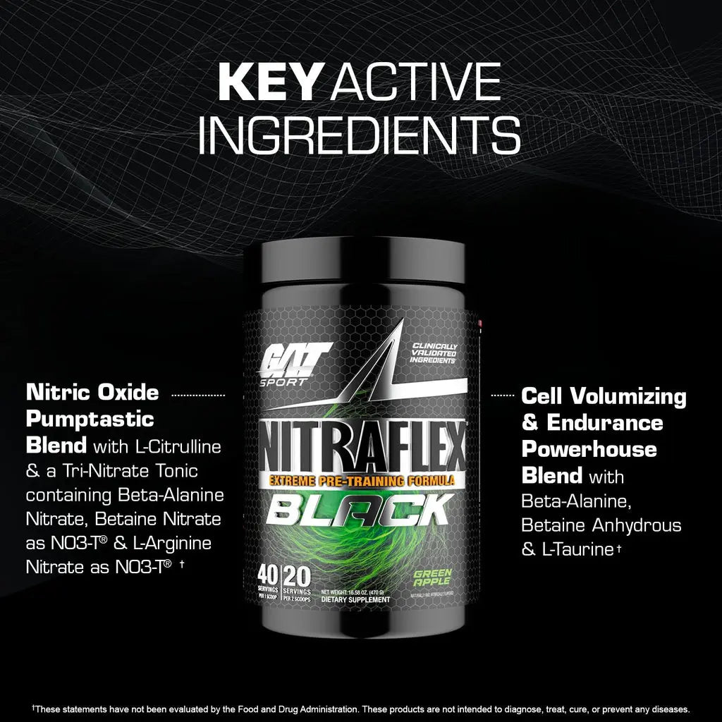 GAT NITRAFLEX BLACK Extreme Pre-Training Formula | India's Leading ...