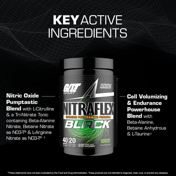 GAT NITRAFLEX BLACK Extreme Pre-Training Formula | India's Leading ...
